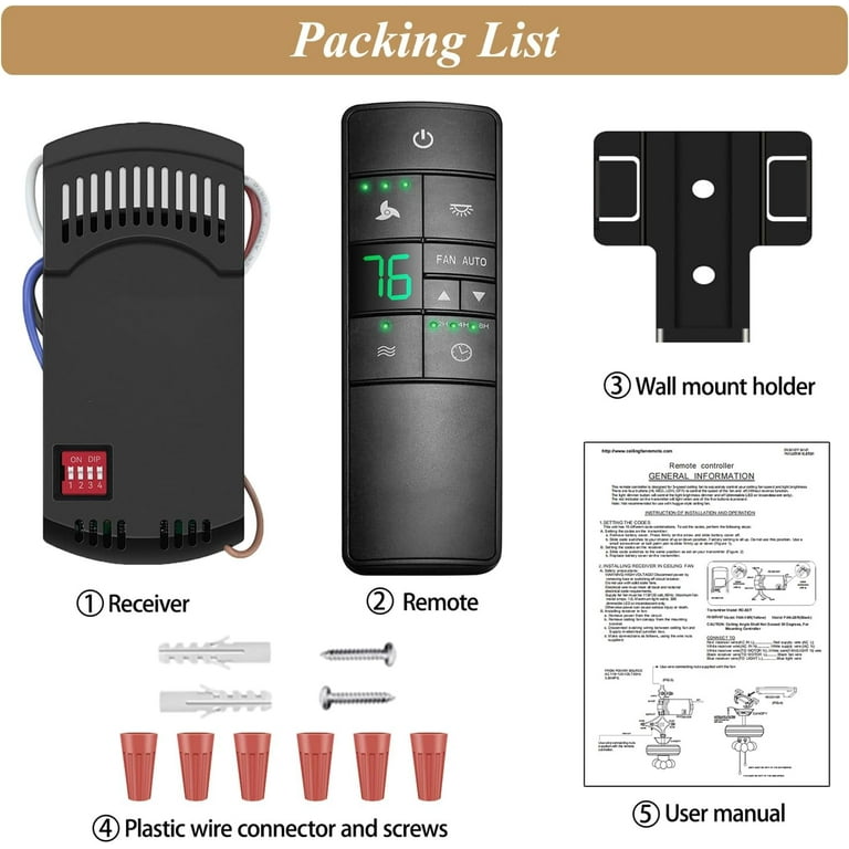 Hampton Bay Universal 3speed Ceiling Fan Remote Control Instructions