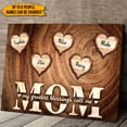 2D Flat Personalized Wooden Heart Canvas Print Plaque | Custom Family ...