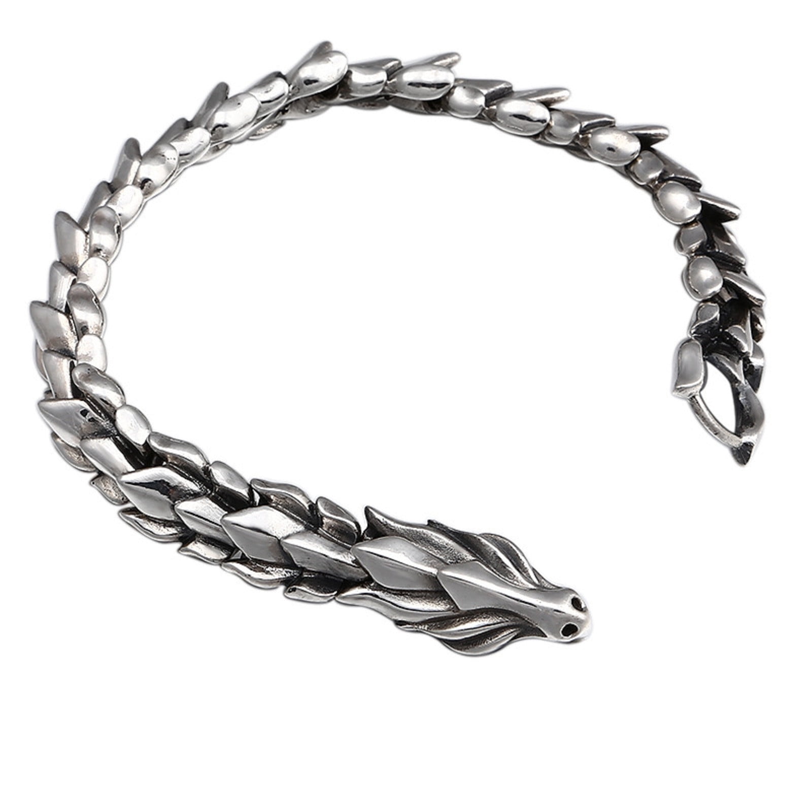 Click here for Unbranded Sterling Silver Dragon Bracelet Link Of... prices
