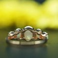 2.00Ct Oval Cut Lab Created Fire Opal Five Stone Women's Ring 14K Rose ...