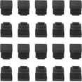50-Pack Tubing End Caps, 1/2 x Inch Plastic Square Hole Plugs Inserts ...