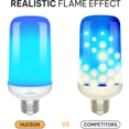 Hudson Blue LED Flame Bulbs 4-Pack, 3W 4-Mode Flicker, E26/E27 Base ...