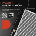A-Premium Engine Coolant Radiator Assembly with Transmission Oil Cooler ...