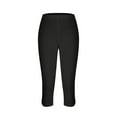 Bvofar Capri Leggings For Women Knee Length High Waist Tummy Control