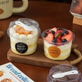 50pcs Reusable Round Pudding Cups With Lids And Spoons Novelty Mugs ...