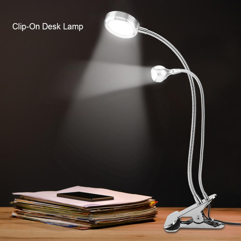 Tebru Eye Protection Double Head Clip On Clamp Lamp Adjustable Color ...