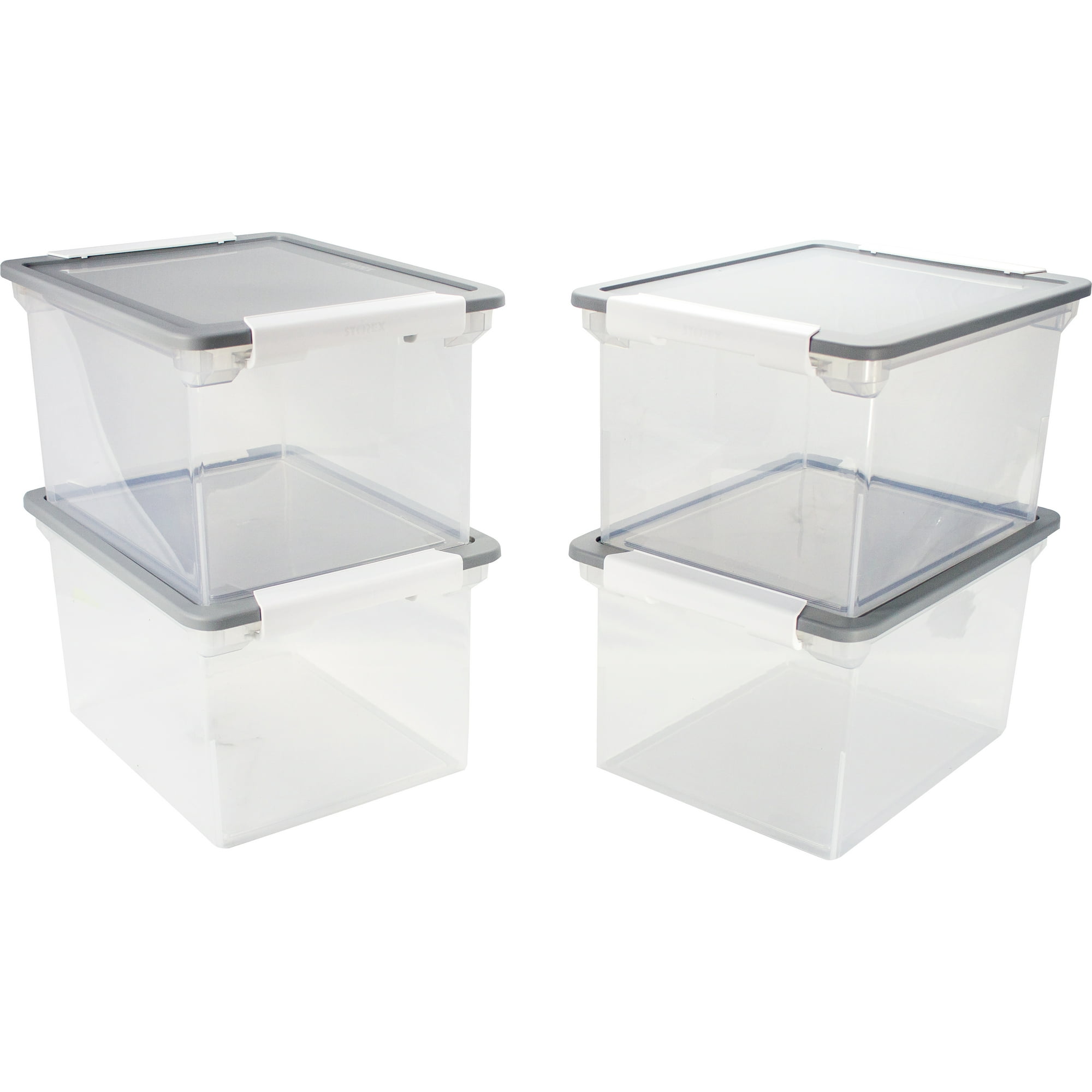 Click here for Storex Storage File Tote With Locking Handles  Cle... prices