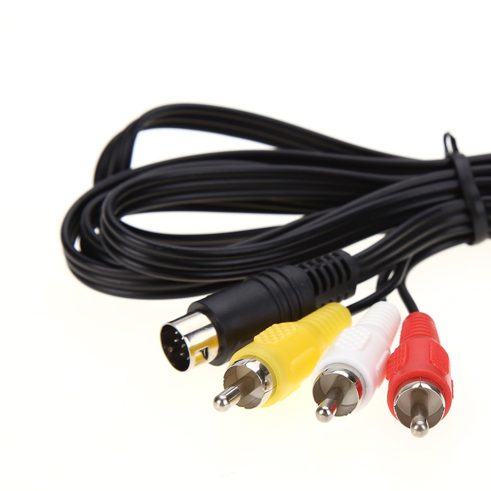 Cable Cable 3RCA 1,8 m 9 pin Audio Video AV Cable para Sega Genesis 2 o ...