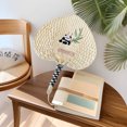 Summer panda fan, hand-embroidered bushel fan, can be carried around ...