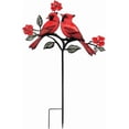 13.8'' Red Cardinal Garden Stake - Metal Yard Decorations for Outside ...