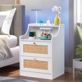 Ktaxon Nightstand with Wireless Charging Station for Bedroom, Bedside ...
