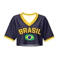 Brazil Crop Top for Women - Football Inspired Graphic Tee with BRASIL ...