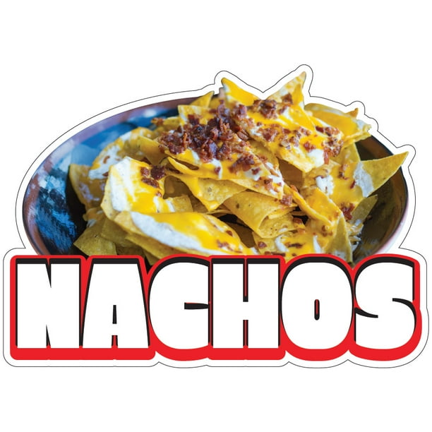 Nachos Concession Decal Menu Cheese Cart Trailer Stand Sticker Chips