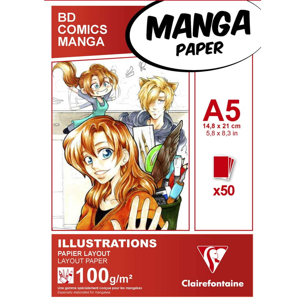 Clairefontaine Manga Drawing Paper - Illustration Pads - 6 x 8 ...