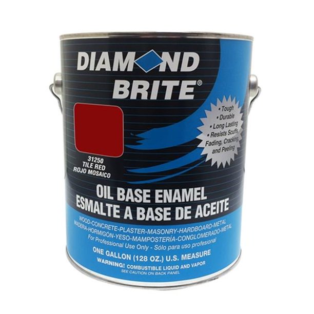 diamond brite 31250-1 1 gal oil base all purpose enamel paint, tile red ...