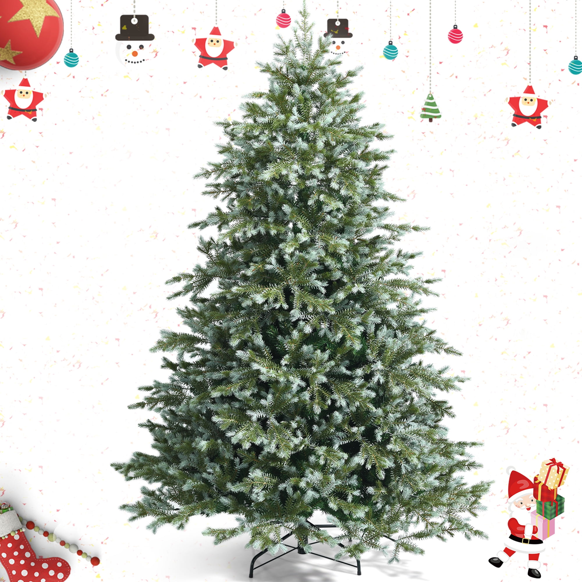 Click here for Gymax 7 Ft Artificial Christmas Tree Unlit Hinged... prices