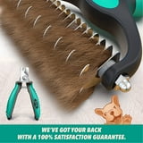 Ruff 'n Ruffus Double Sided Pet Rake Brush | Reduces Shedding + Free ...