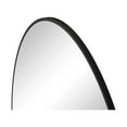 42 Inch Large Round Wall Mirror, Black Metal Framed for Bathroom ...