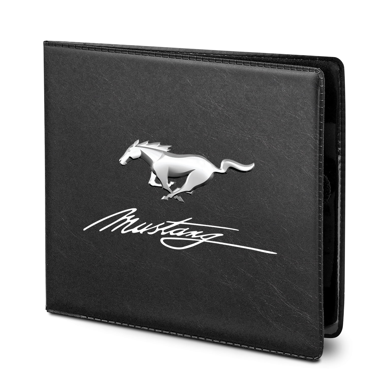 Ford Mustang Script Car Insurance Registration PU Leather Document ...