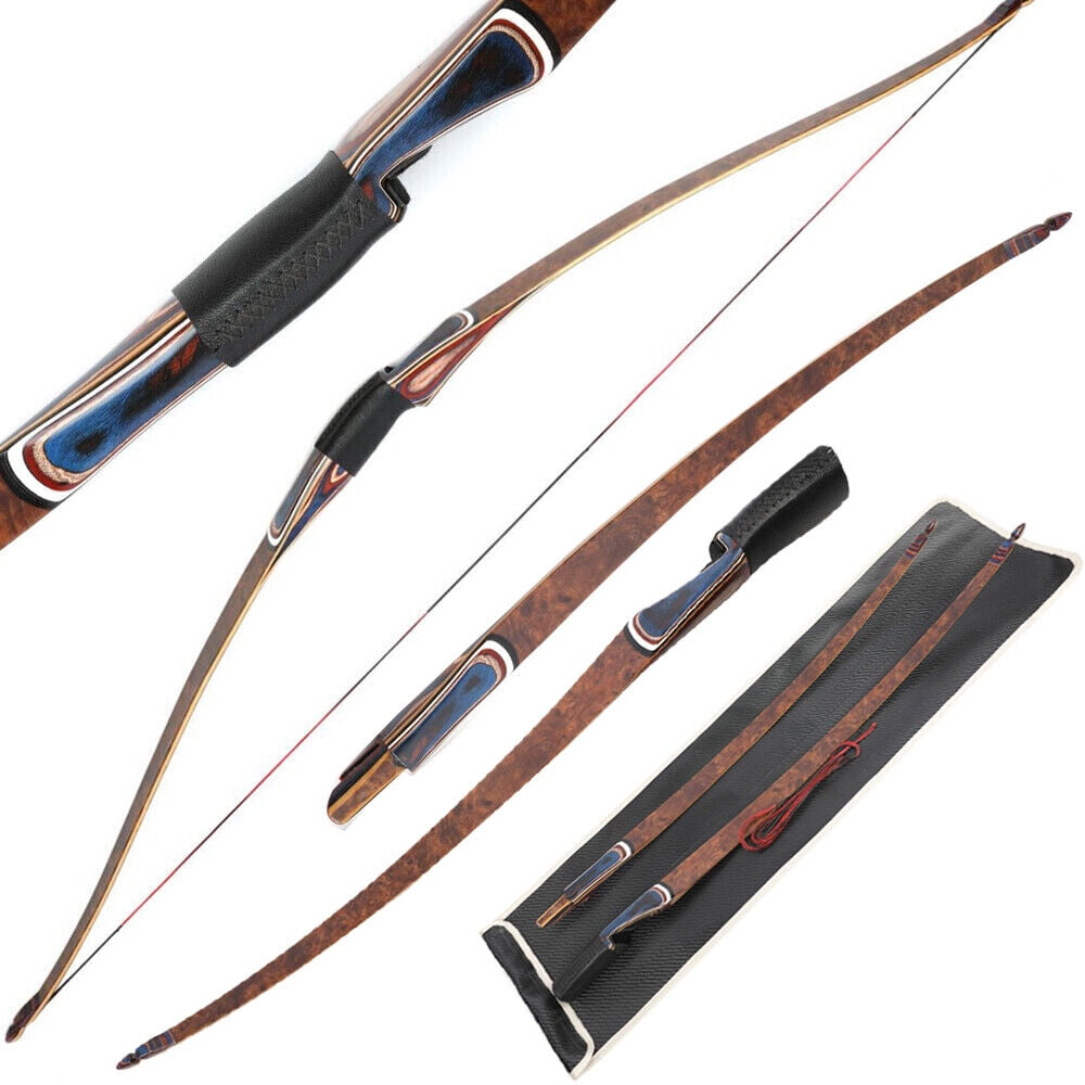 AME 60'' Traditional Longbow 20-55lbs Takedown Triangle Bow Horsebow ...