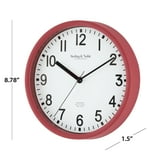 Mainstays Red Indoor 8.78-inch Analog Wall Clock with Quartz Movement ...
