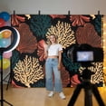 10x8ft Photo Backdrop, Coastal Coral Reef Soft Polyester Backdrop ...