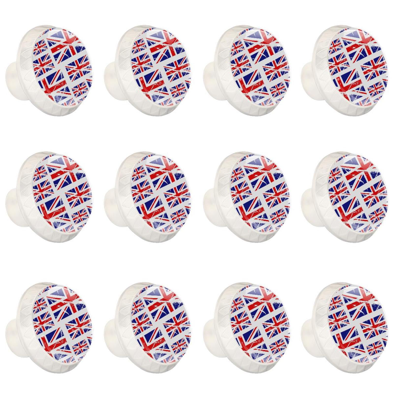 12 Pcs United Kingdom Flag Knobs for Kitchen Cabinet Cupboard Dresser ...