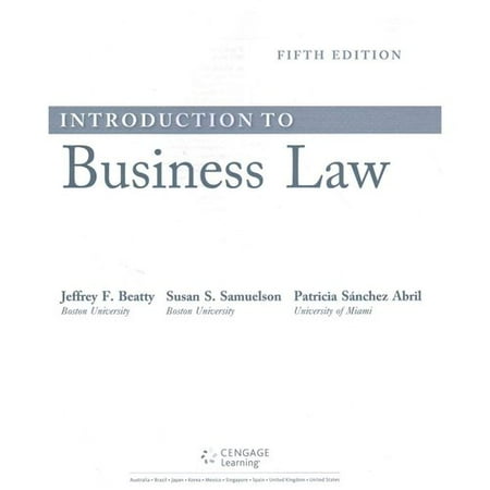 ISBN 9781305792845 - Introduction to Business Law | upcitemdb.com