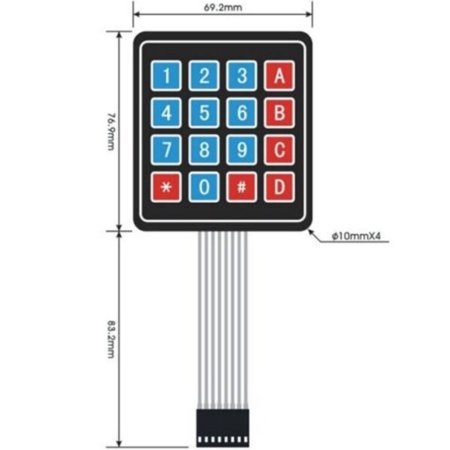 Membrane Switch Keypad 4x4 Matrix keypad Membrane Array Key Keyboard Single Chip Microcomputer ...