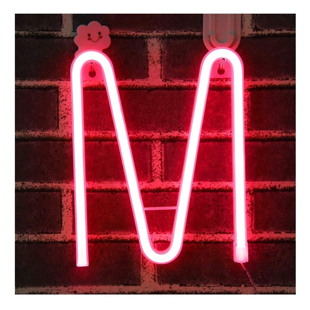 LINLIN Neon Sign, Letter Neon Signs Neon Alphabet Light Light Up LED ...