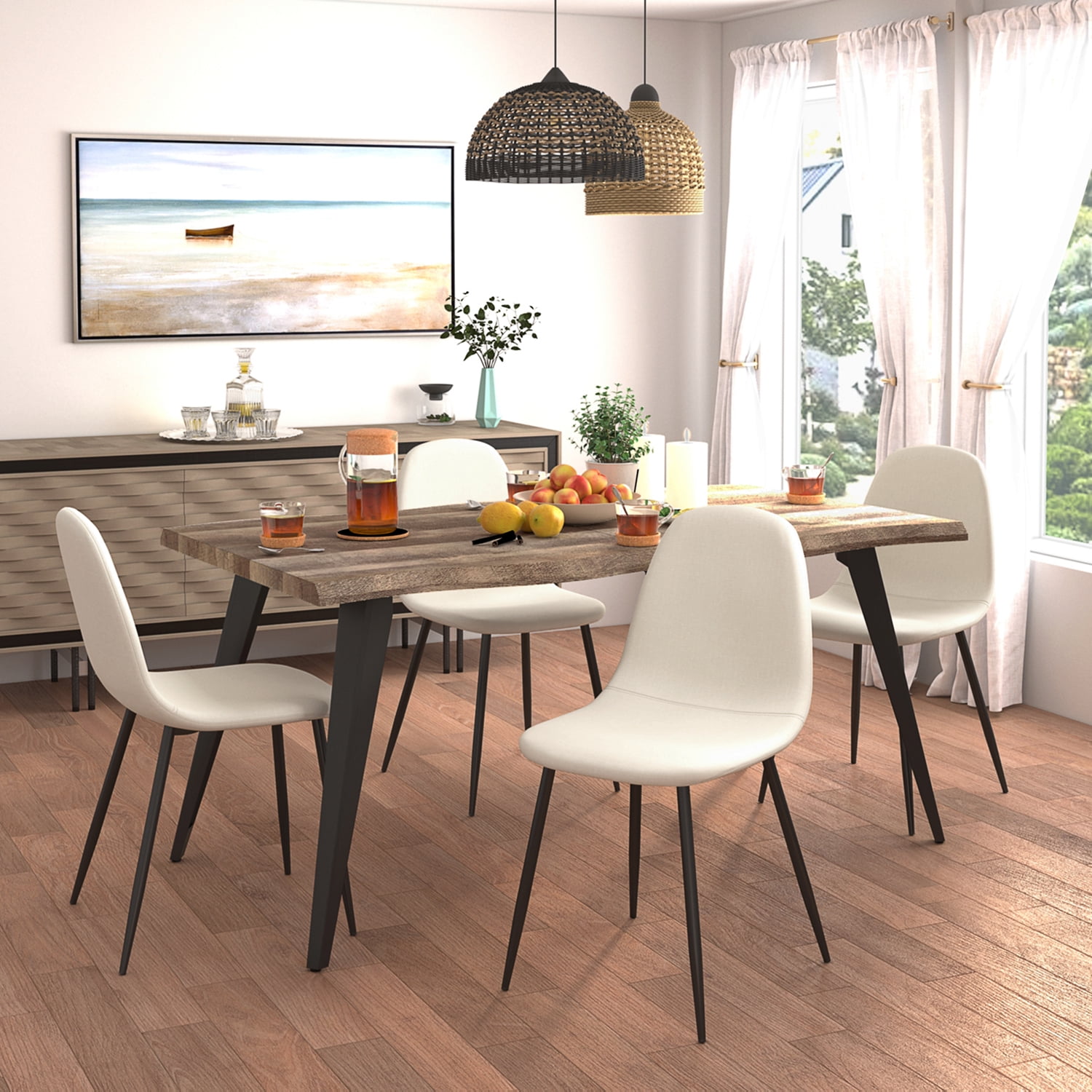 Click here for Homy Casa Modern Rectangular 5-Piece Dining Set Fo... prices