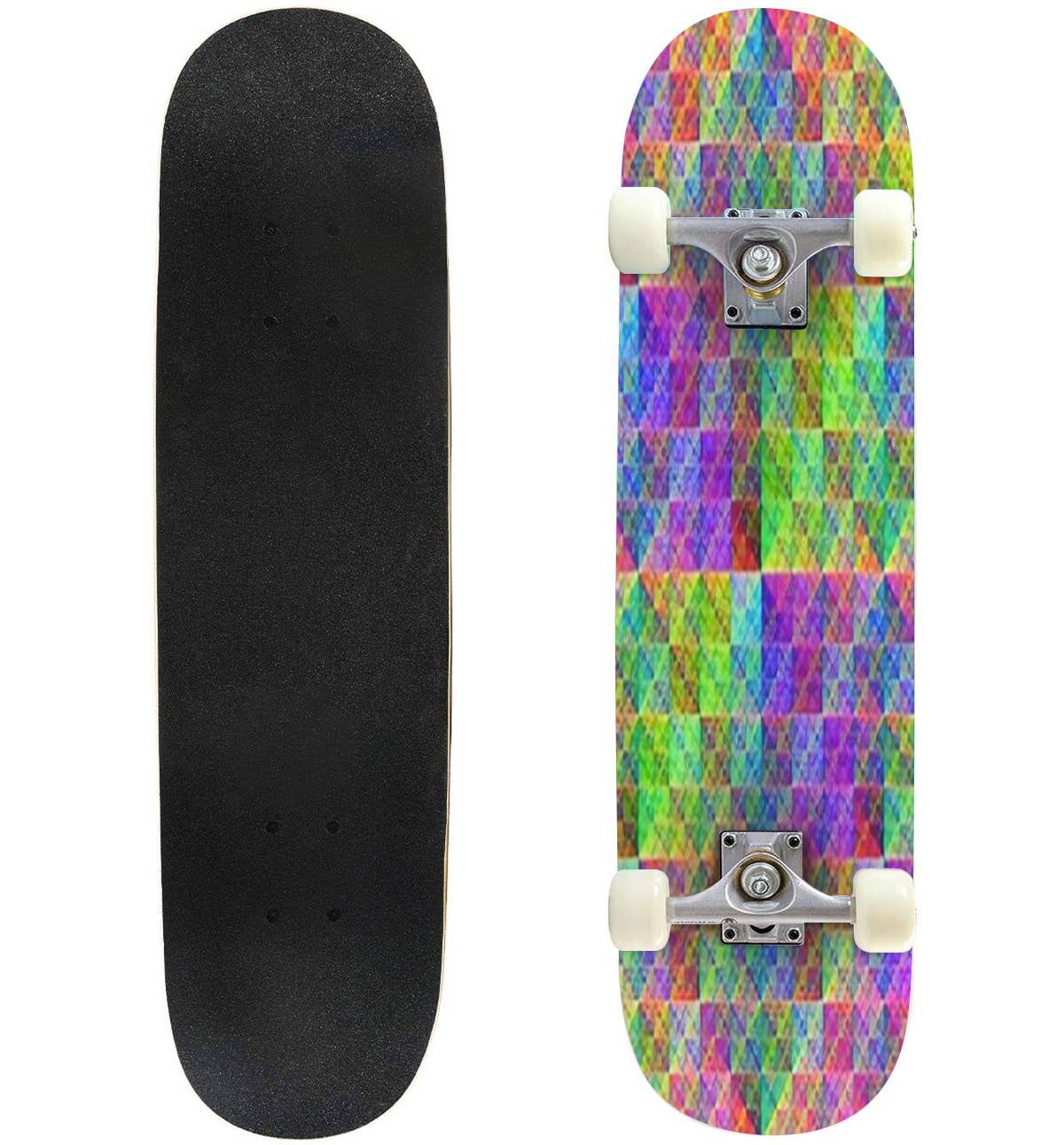 Continuous geometric iridescent pattern Outdoor Skateboard Longboards ...
