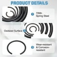 80 Pack25mm Round Wire C-Clips, Internal Retaining Ring Circlip, Black ...