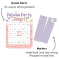 Big Dot of Happiness Pajama Slumber Party - Bingo Cards and Markers - Girls Sleepover Birthday ...