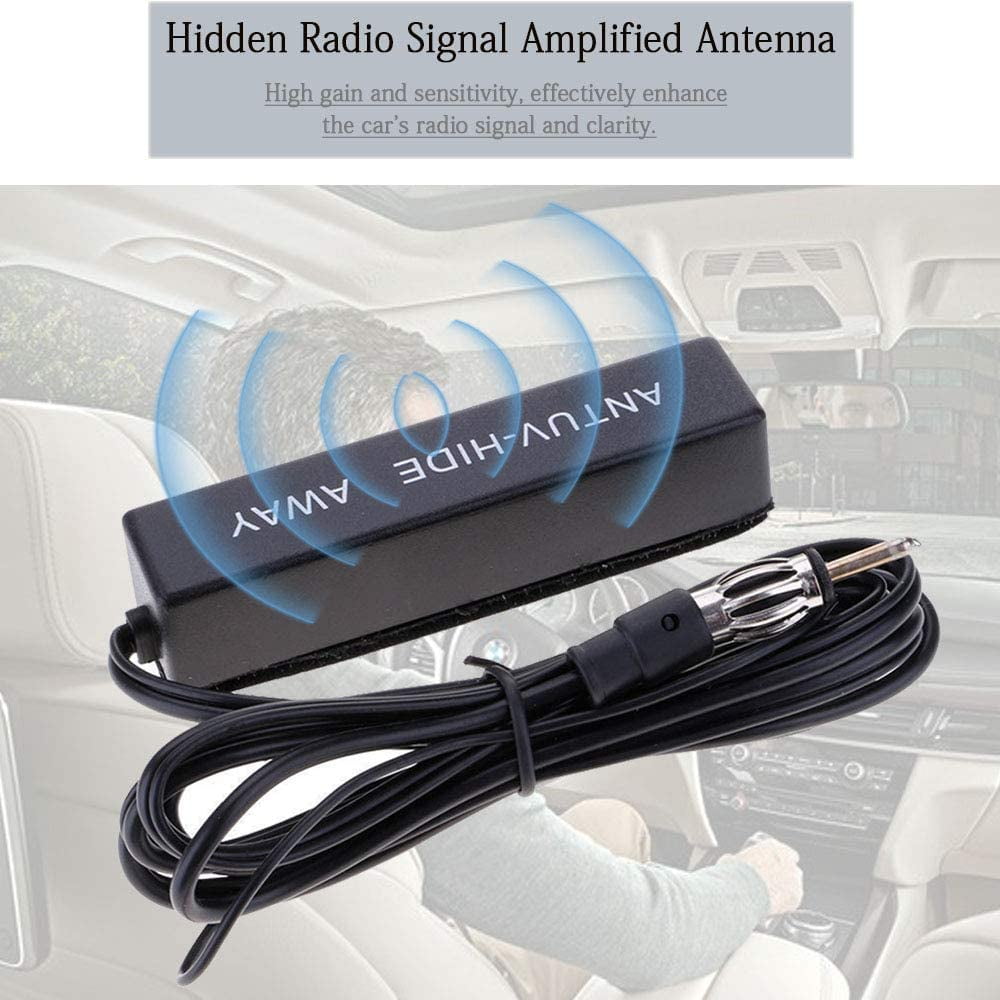 Universal Car Hidden Amplifying Antenna 12v Electronic Fm/am Radio ...