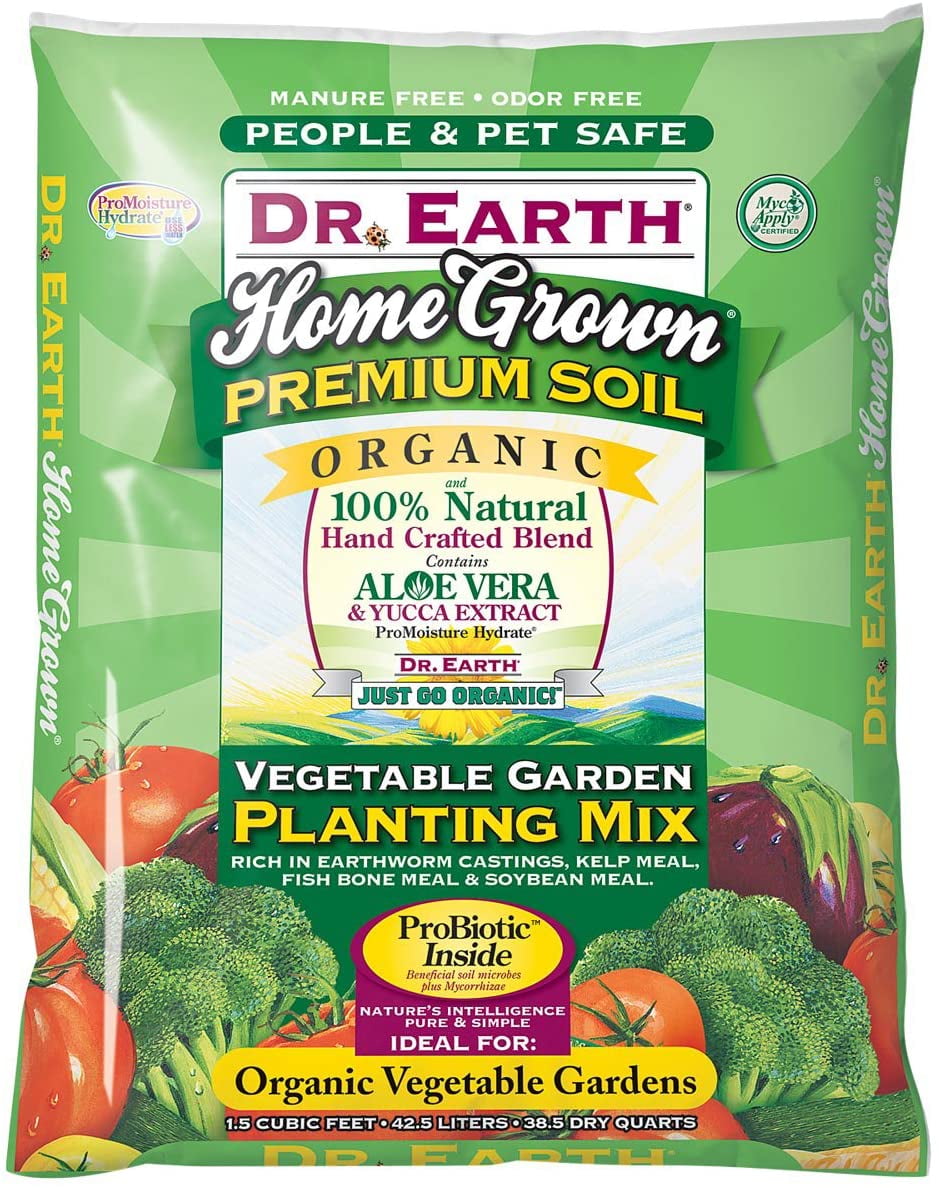 Dr. Earth Home Grown Organic Vegetable Garden Planting Mix- 1.5cf (60 ...