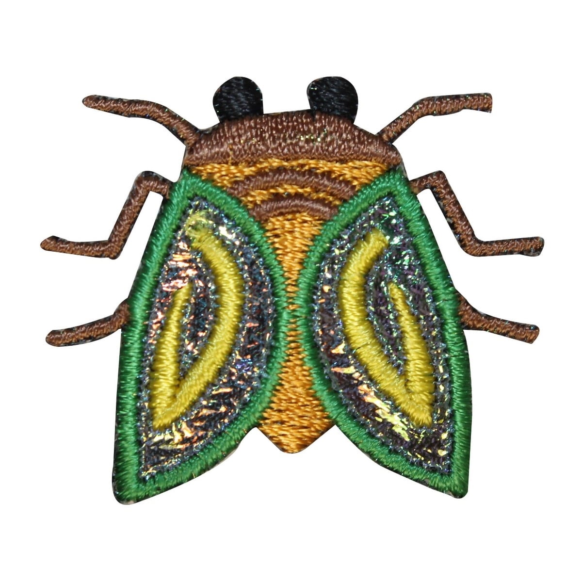 ID 0426A Shiny Fly Patch Garden Insect Bug Embroidered Iron On Applique ...