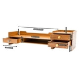 Wooden MDF Desk Organizer with Drawers Office Supplies Computer Desktop ...