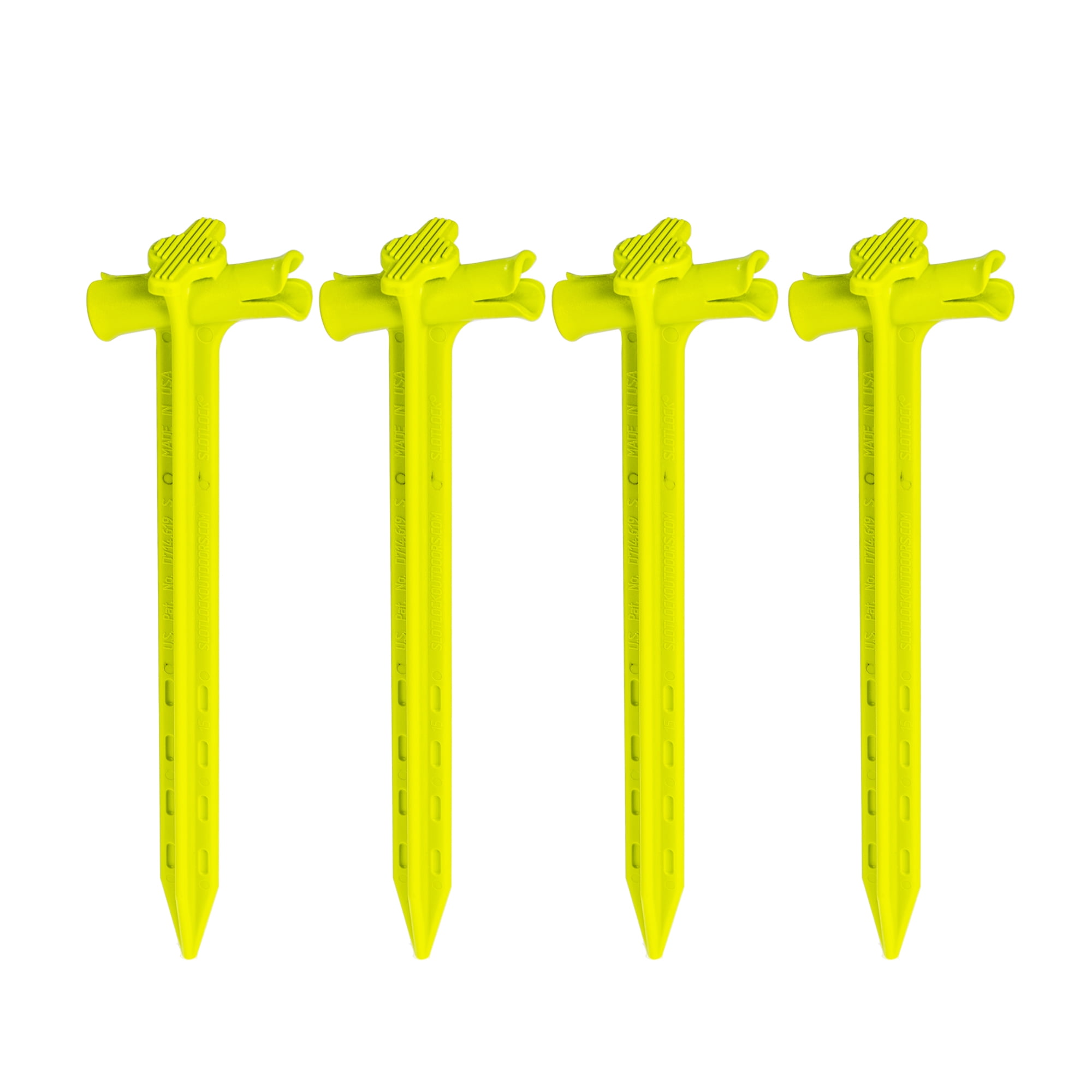 SlotLock Thermoplastic Polyurethane and Nylon 9" Tent Stakes (4 Pack ...
