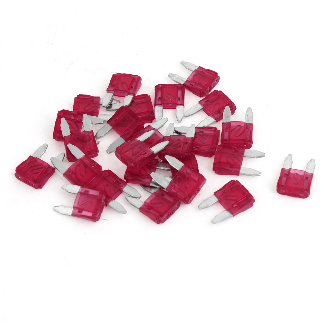 Unique Bargains 25 Pcs 10A Red Small Size Blade Fuses for Car - Walmart.com