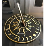 NauticalMart Brass Garden Sundial Clock - 8.5” Diameter Sundial Clock ...
