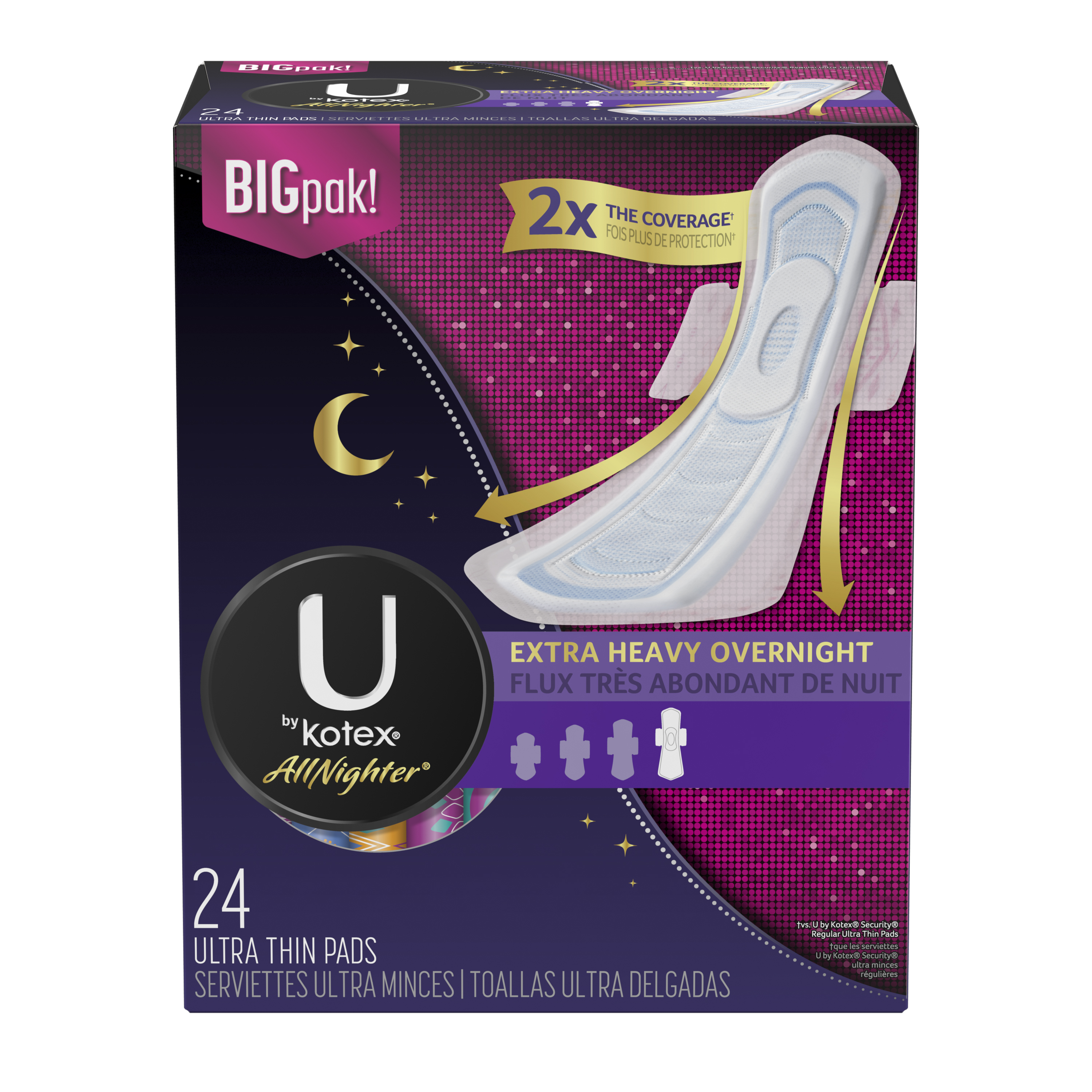 U By Kotex CleanWear Ultra Thin Pads With Wings Extra Heavy Overnight u-by-kotex-cleanwear-ultra-thin-pads-with-wings-extra-heavy-overnight