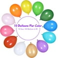 YALLOVE Latex Balloons Assorted Colors Set of 120, 12 Inch Thickened ...