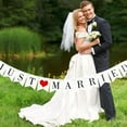 JUST MARRIED Wedding Banner Set-wedding Decorations Bridal Shower And ...