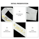 HONMEET 4Pcs Graduation Sash 62x3.7in White Satin Fabric for Graduation ...