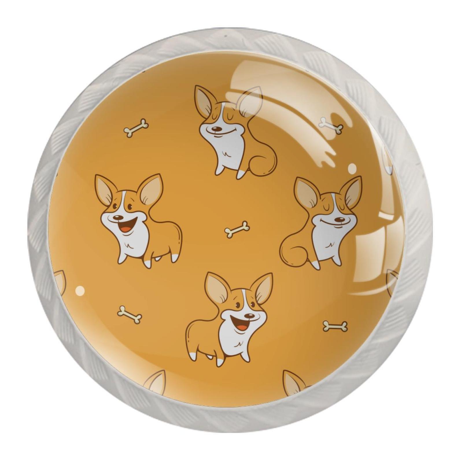 4 Pcs Corgi Bones Knobs for Kitchen Cabinet Cupboard Dresser Bookcase ...