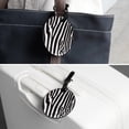 2Pcs Leather Round White and Black Stripe Cruise Luggage Tag with ...