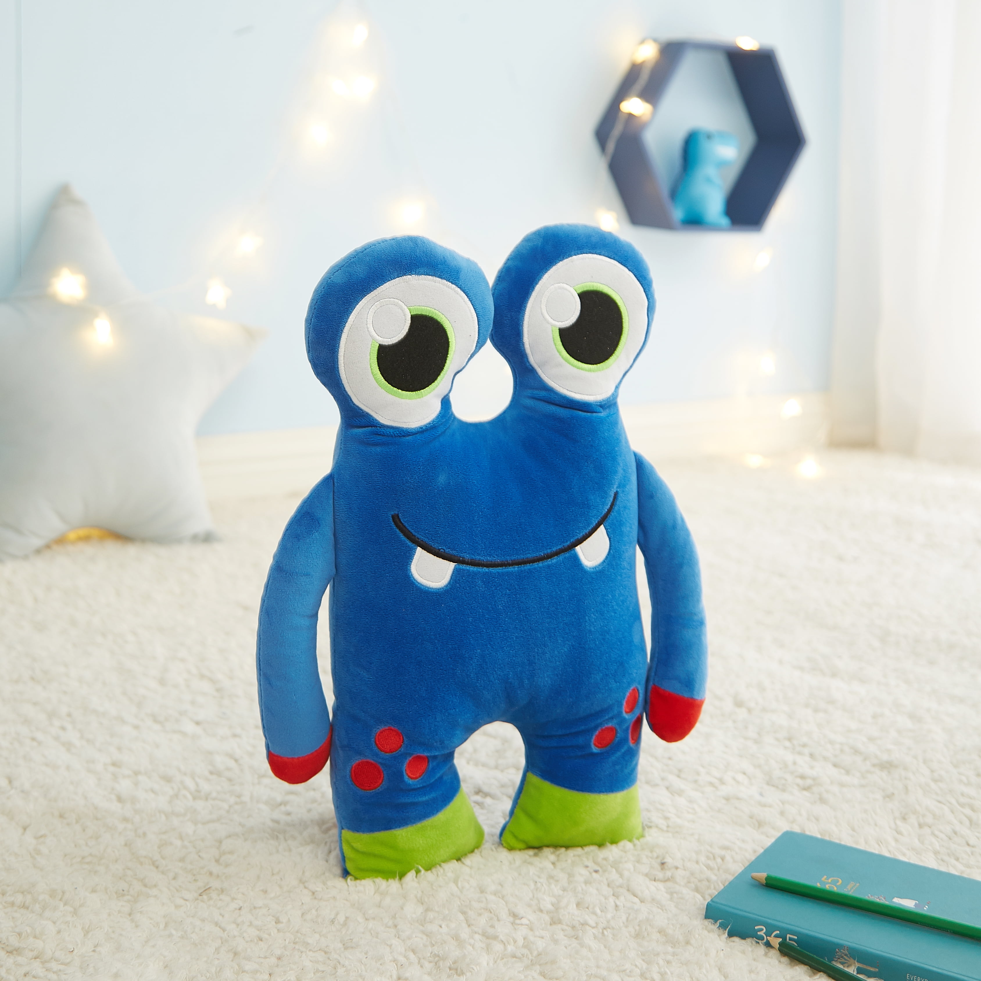 Your Zone Glow in the Dark 3D Plush Figural Pillow, Monster - Walmart.com