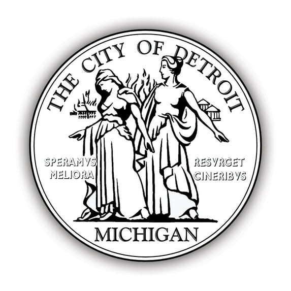 Seal of Detroit Sticker Decal - Self Adhesive Vinyl - Weatherproof ...