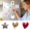 10 Pcs Refrigerator Decor Cute Fridge with Strong Hold Gold Heart for ...